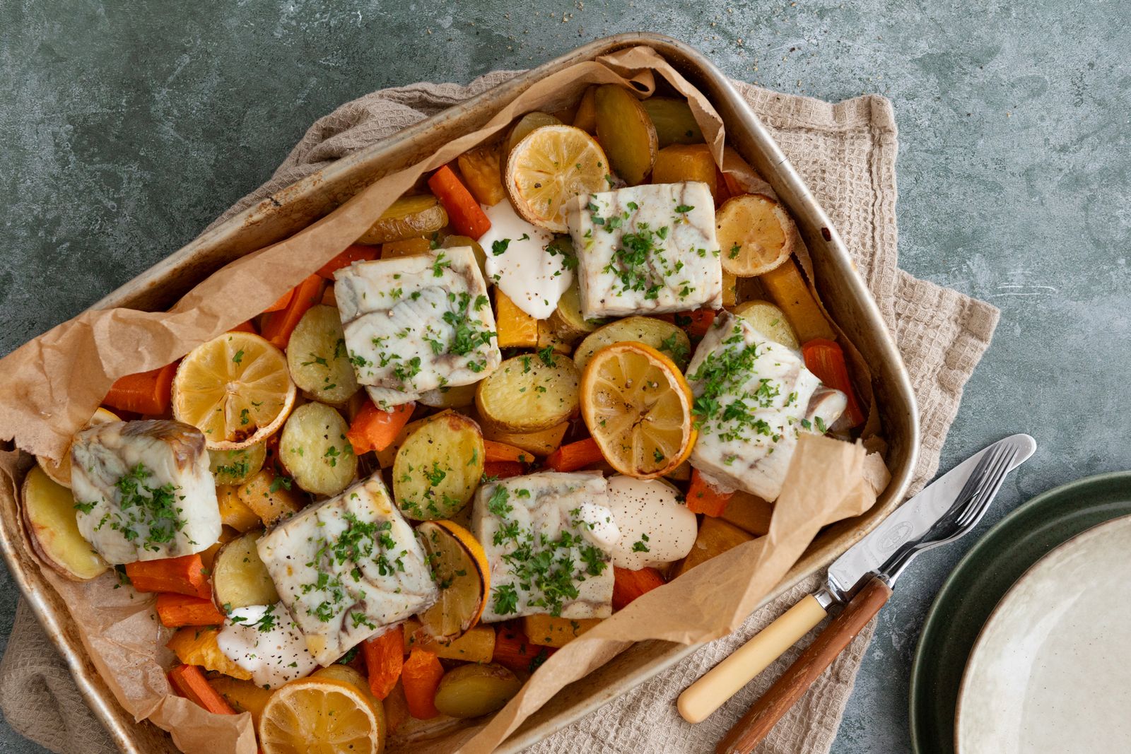 Sei i form med grønnsaker - Enkelt og godt | Oppskrift