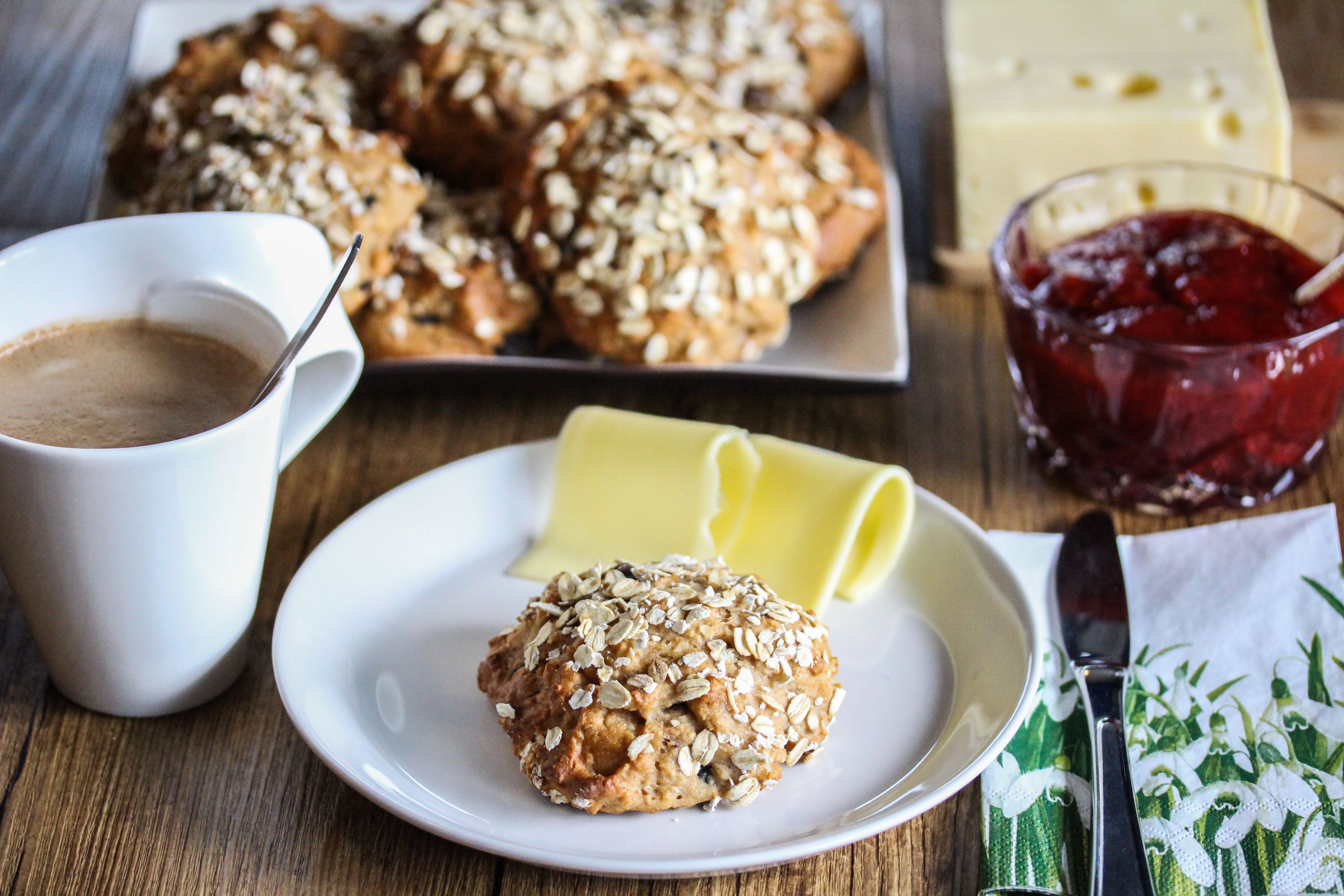 Grove scones med havregryn - Perfekt til frokost | Oppskrift